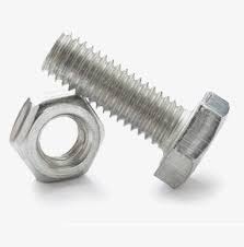 HEX HEAD BOLT/NUT STEEL UNGALV